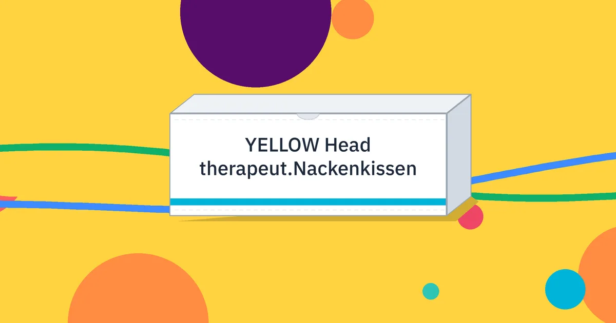 Symbolbild: Packung mit der Aufschrift YELLOW Head therapeut.Nackenkissen (PZN 09440321) – Verfügbarkeit und Bezug in Apotheken in Frankfurt am Main