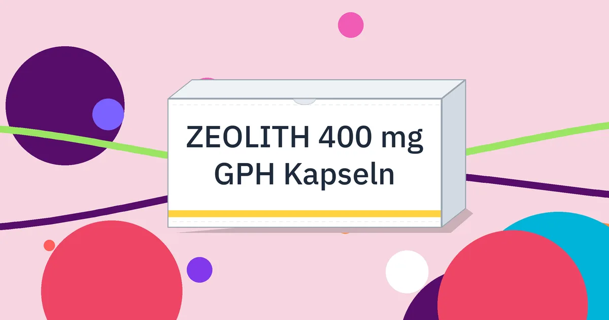 Symbolbild: Packung mit der Aufschrift ZEOLITH 400 mg GPH Kapseln (PZN 08429978) – Verfügbarkeit und Bezug in Apotheken in Frankfurt am Main