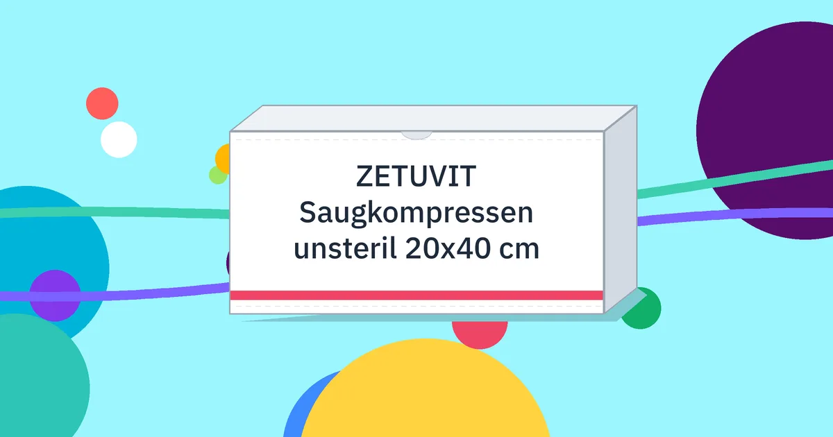 Symbolbild: Packung mit der Aufschrift ZETUVIT Saugkompressen unsteril 20x40 cm (PZN 03242695) – Verfügbarkeit und Bezug in Apotheken in Frankfurt am Main