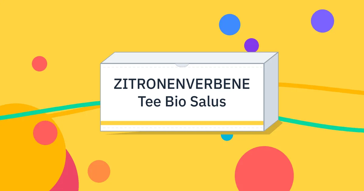 Symbolbild: Packung mit der Aufschrift ZITRONENVERBENE Tee Bio Salus (PZN 17899677) – Verfügbarkeit und Bezug in Apotheken in Frankfurt am Main