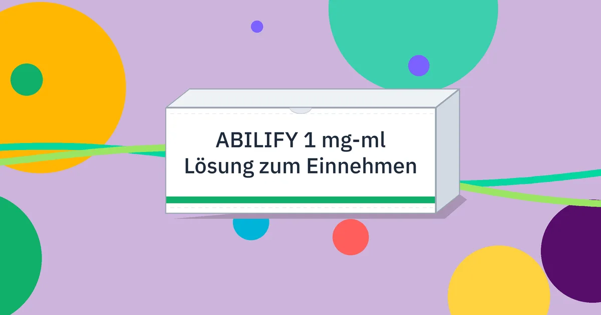 Symbolbild: Packung mit der Aufschrift ABILIFY 1 mg-ml Lösung zum Einnehmen (PZN 04981271) – Verfügbarkeit und Bezug in Apotheken in Frankfurt am Main