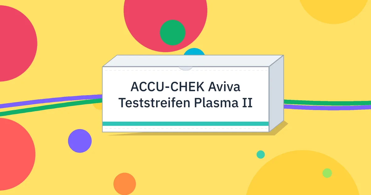 Symbolbild: Packung mit der Aufschrift ACCU-CHEK Aviva Teststreifen Plasma II (PZN 13722663) – Verfügbarkeit und Bezug in Apotheken in Frankfurt am Main
