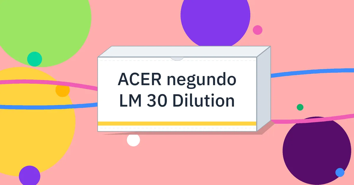 Symbolbild: Packung mit der Aufschrift ACER negundo LM 30 Dilution (PZN 13264634) – Verfügbarkeit und Bezug in Apotheken in Frankfurt am Main
