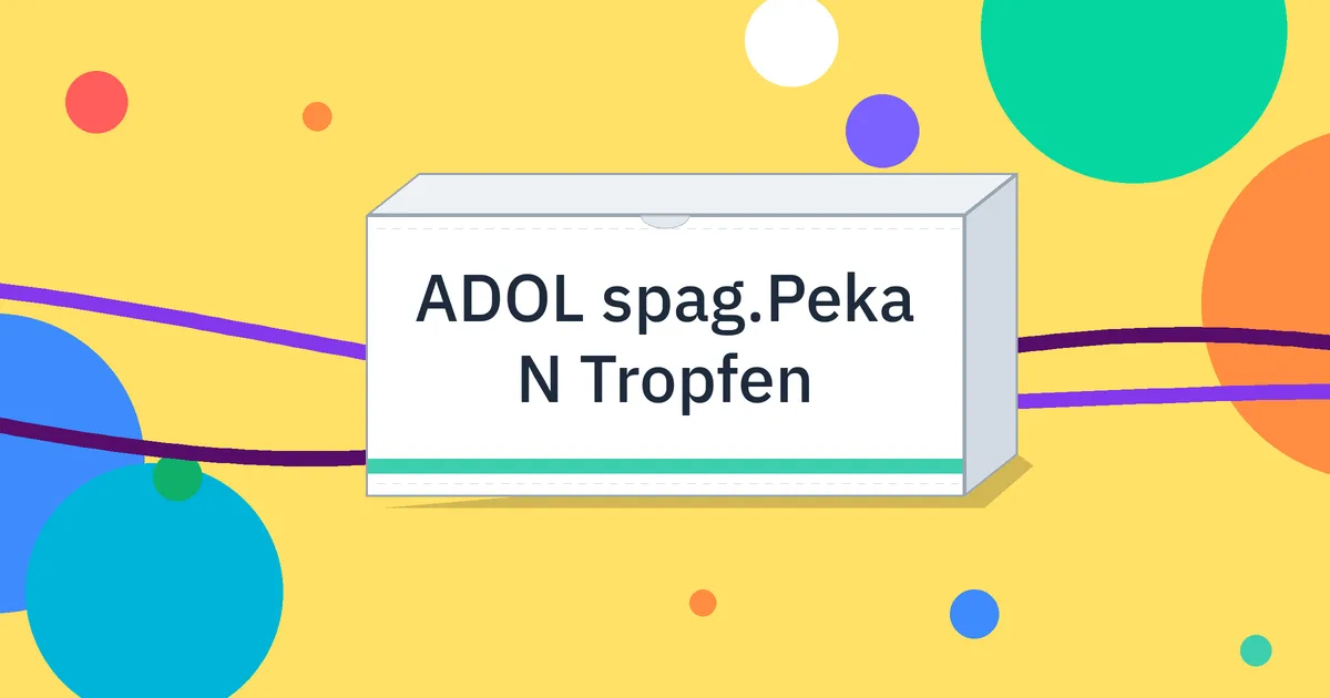 Symbolbild: Packung mit der Aufschrift ADOL spag.Peka N Tropfen (PZN 04263239) – Verfügbarkeit und Bezug in Apotheken in Frankfurt am Main