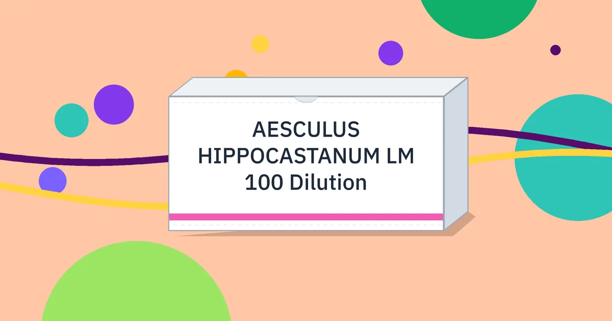 Symbolbild: Packung mit der Aufschrift AESCULUS HIPPOCASTANUM LM 100 Dilution (PZN 12755666) – Verfügbarkeit und Bezug in Apotheken in Frankfurt am Main