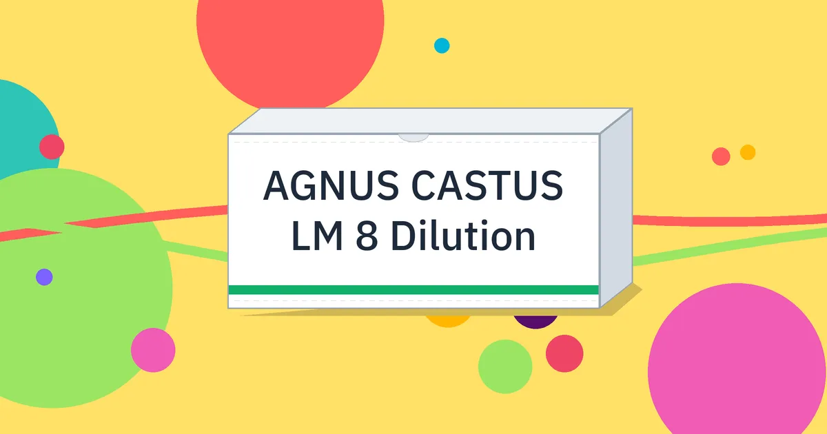 Symbolbild: Packung mit der Aufschrift AGNUS CASTUS LM 8 Dilution (PZN 13305273) – Verfügbarkeit und Bezug in Apotheken in Frankfurt am Main
