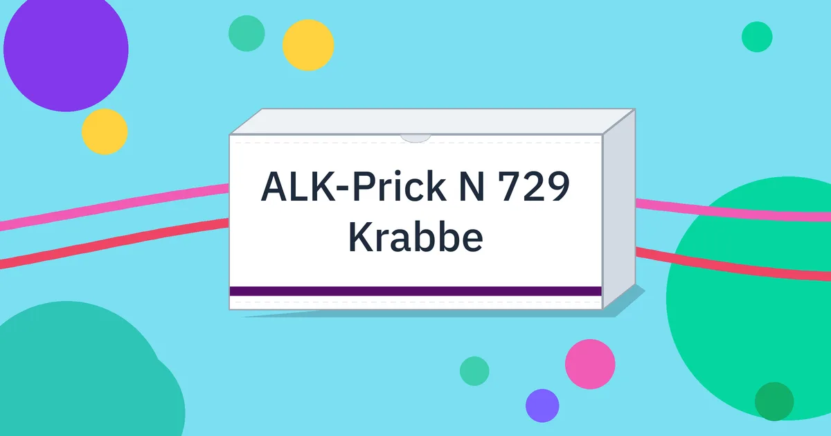 Symbolbild: Packung mit der Aufschrift ALK-Prick N 729 Krabbe (PZN 02527349) – Verfügbarkeit und Bezug in Apotheken in Frankfurt am Main