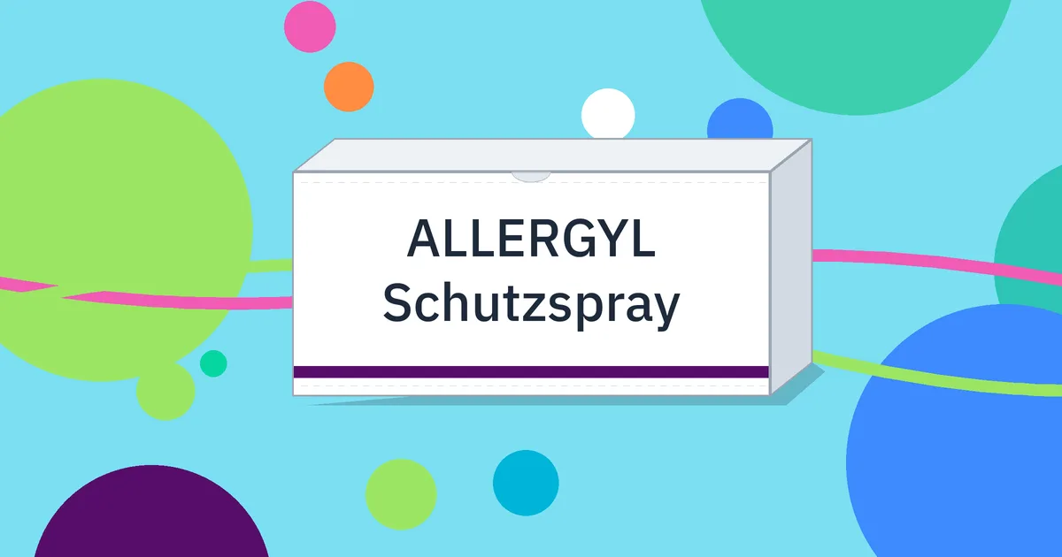 Symbolbild: Packung mit der Aufschrift ALLERGYL Schutzspray (PZN 18399296) – Verfügbarkeit und Bezug in Apotheken in Frankfurt am Main