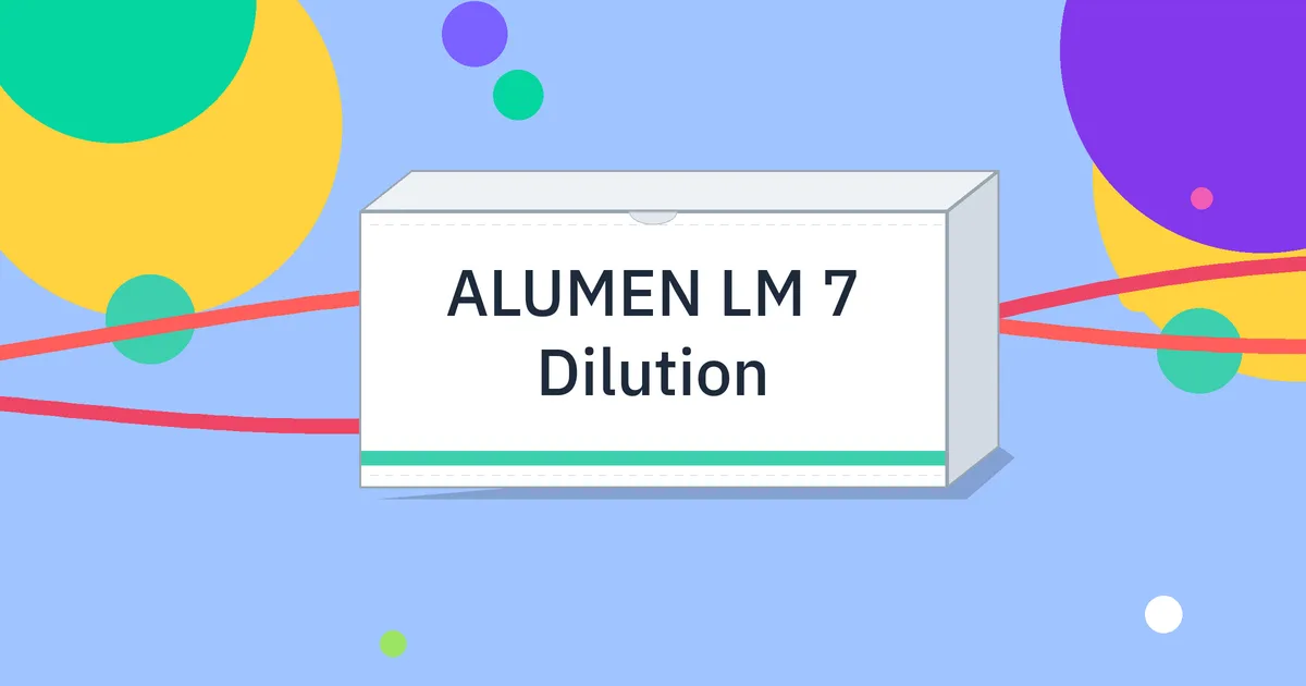 Symbolbild: Packung mit der Aufschrift ALUMEN LM 7 Dilution (PZN 12757926) – Verfügbarkeit und Bezug in Apotheken in Frankfurt am Main
