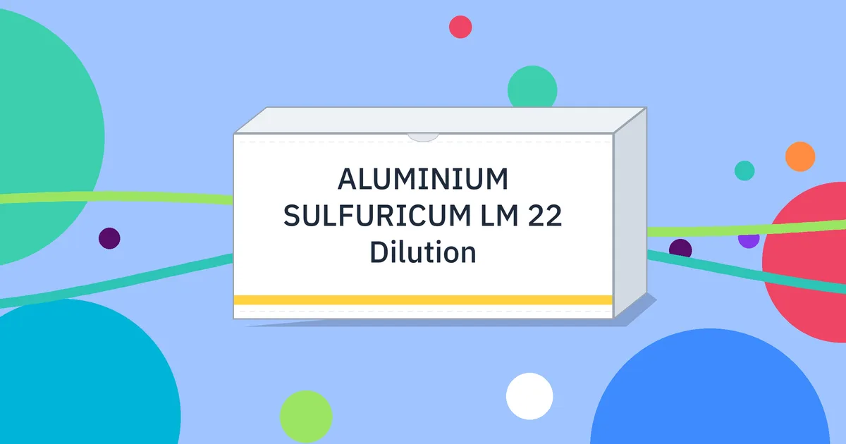 Symbolbild: Packung mit der Aufschrift ALUMINIUM SULFURICUM LM 22 Dilution (PZN 13317738) – Verfügbarkeit und Bezug in Apotheken in Frankfurt am Main