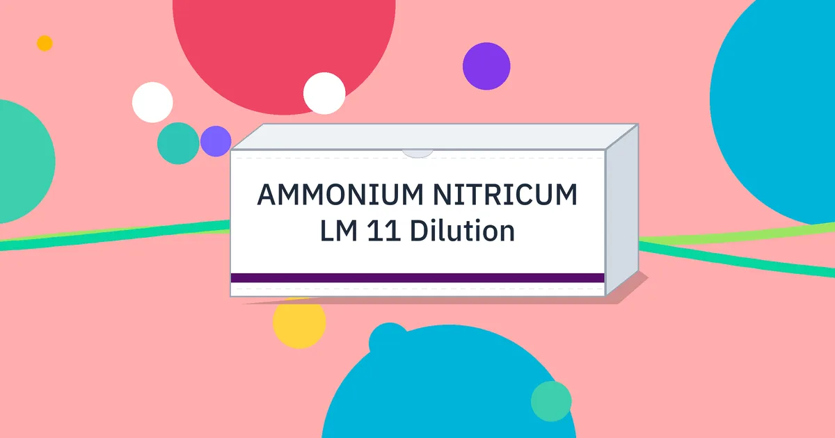 Symbolbild: Packung mit der Aufschrift AMMONIUM NITRICUM LM 11 Dilution (PZN 13321792) – Verfügbarkeit und Bezug in Apotheken in Frankfurt am Main