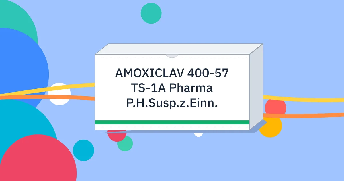 Symbolbild: Packung mit der Aufschrift AMOXICLAV 400-57 TS-1A Pharma P.H.Susp.z.Einn. (PZN 00350349) – Verfügbarkeit und Bezug in Apotheken in Frankfurt am Main
