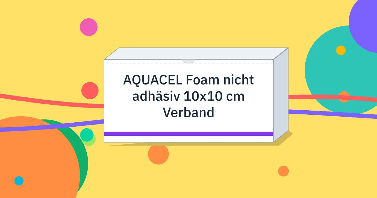 Symbolbild: Packung mit der Aufschrift AQUACEL Foam nicht adhäsiv 10x10 cm Verband (PZN 16595076) – Verfügbarkeit und Bezug in Apotheken in Frankfurt am Main