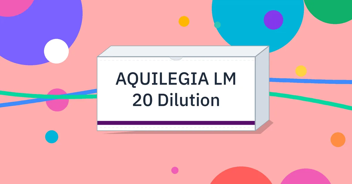 Symbolbild: Packung mit der Aufschrift AQUILEGIA LM 20 Dilution (PZN 13383942) – Verfügbarkeit und Bezug in Apotheken in Frankfurt am Main