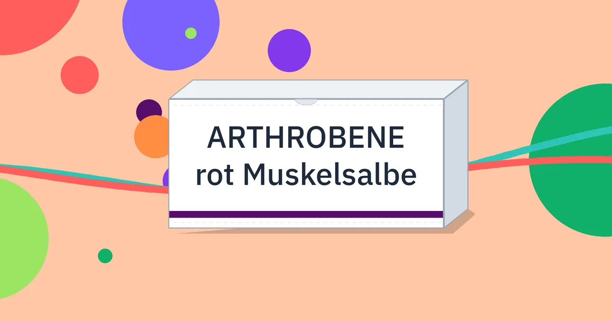 Symbolbild: Packung mit der Aufschrift ARTHROBENE rot Muskelsalbe (PZN 07014502) – Verfügbarkeit und Bezug in Apotheken in Frankfurt am Main