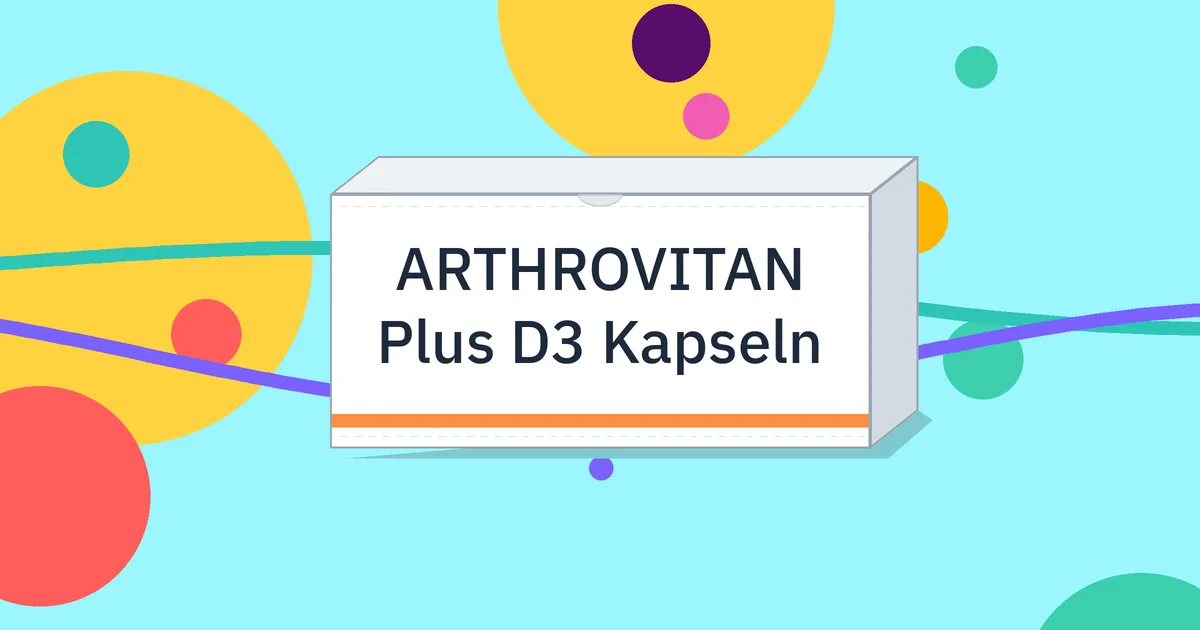 Symbolbild: Packung mit der Aufschrift ARTHROVITAN Plus D3 Kapseln (PZN 17244901) – Verfügbarkeit und Bezug in Apotheken in Frankfurt am Main
