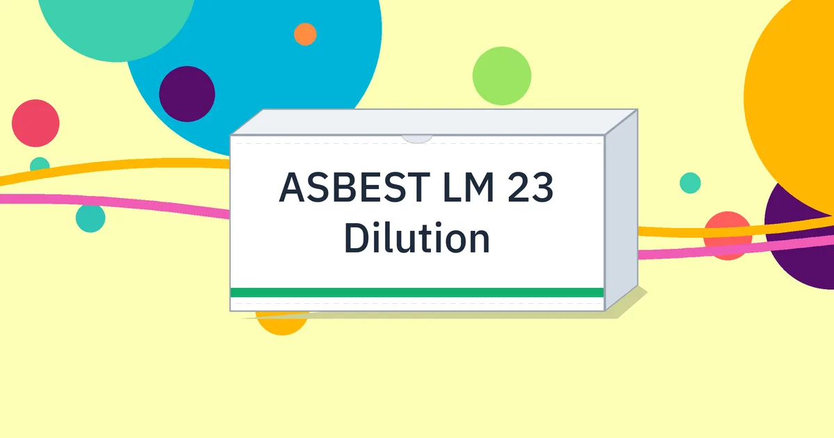 Symbolbild: Packung mit der Aufschrift ASBEST LM 23 Dilution (PZN 13398518) – Verfügbarkeit und Bezug in Apotheken in Frankfurt am Main