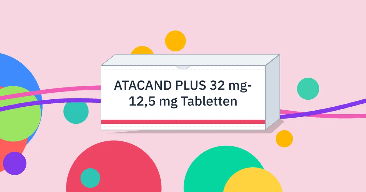 Symbolbild: Packung mit der Aufschrift ATACAND PLUS 32 mg-12,5 mg Tabletten (PZN 07628954) – Verfügbarkeit und Bezug in Apotheken in Frankfurt am Main