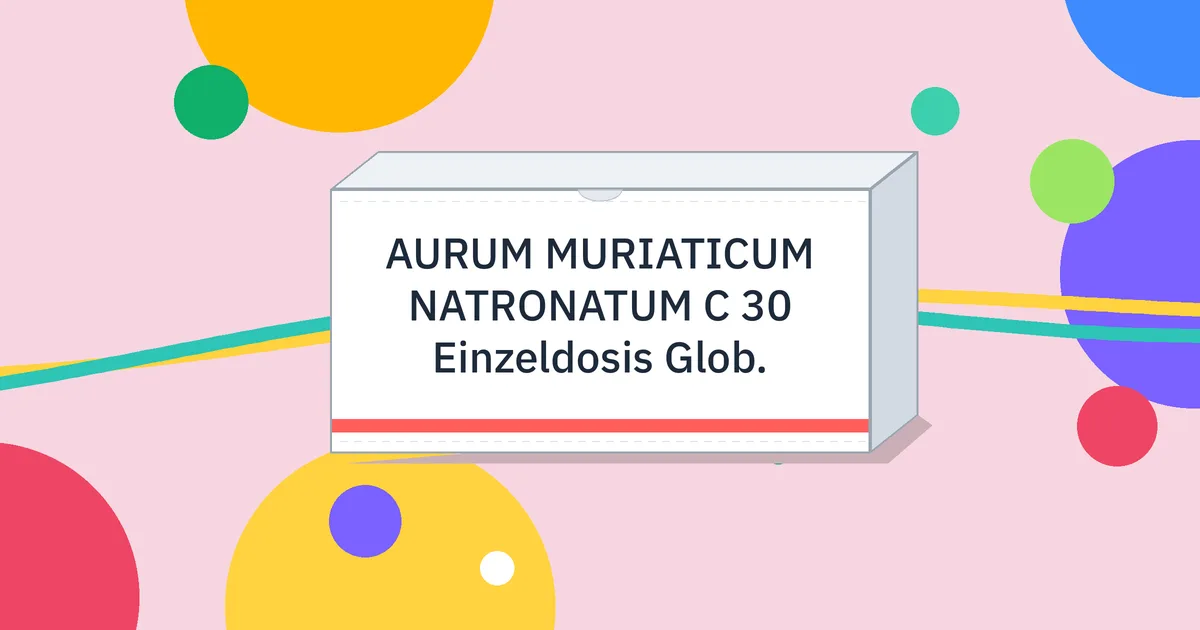 Symbolbild: Packung mit der Aufschrift AURUM MURIATICUM NATRONATUM C 30 Einzeldosis Glob. (PZN 02693094) – Verfügbarkeit und Bezug in Apotheken in Frankfurt am Main