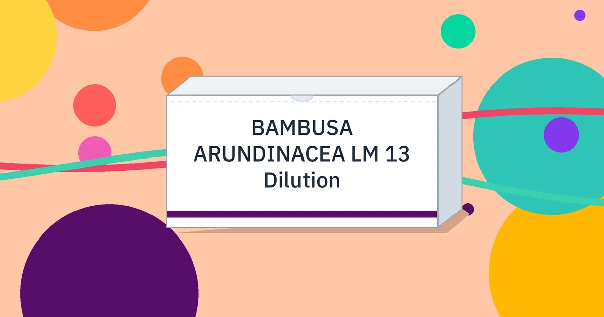 Symbolbild: Packung mit der Aufschrift BAMBUSA ARUNDINACEA LM 13 Dilution (PZN 12787643) – Verfügbarkeit und Bezug in Apotheken in Frankfurt am Main
