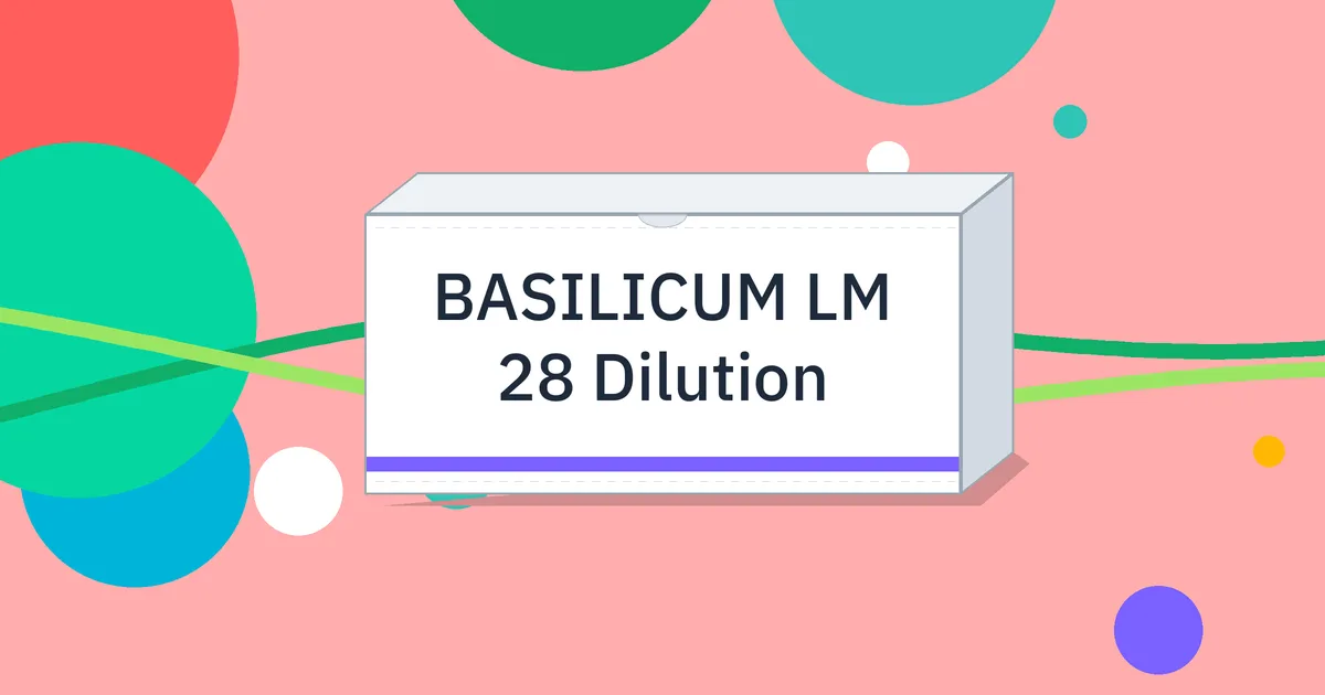 Symbolbild: Packung mit der Aufschrift BASILICUM LM 28 Dilution (PZN 12790935) – Verfügbarkeit und Bezug in Apotheken in Frankfurt am Main