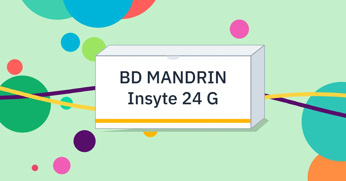 Symbolbild: Packung mit der Aufschrift BD MANDRIN Insyte 24 G (PZN 03420843) – Verfügbarkeit und Bezug in Apotheken in Frankfurt am Main