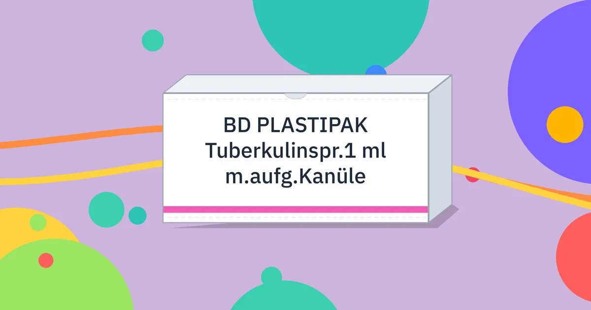 Symbolbild: Packung mit der Aufschrift BD PLASTIPAK Tuberkulinspr.1 ml m.aufg.Kanüle (PZN 11117604) – Verfügbarkeit und Bezug in Apotheken in Frankfurt am Main