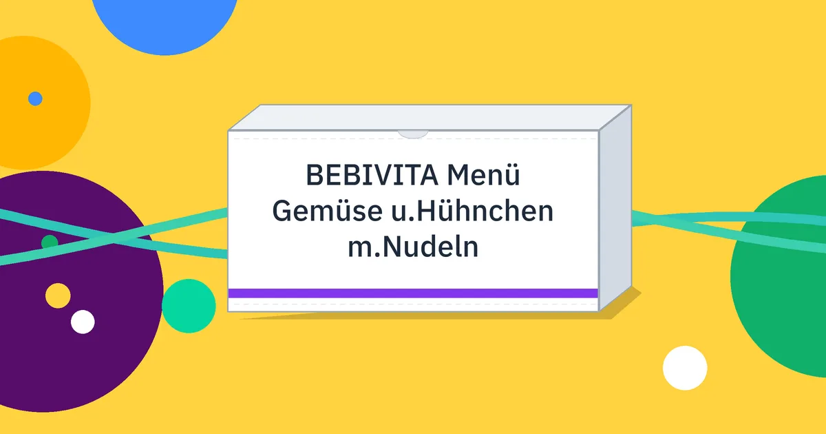 Symbolbild: Packung mit der Aufschrift BEBIVITA Menü Gemüse u.Hühnchen m.Nudeln (PZN 16936146) – Verfügbarkeit und Bezug in Apotheken in Frankfurt am Main