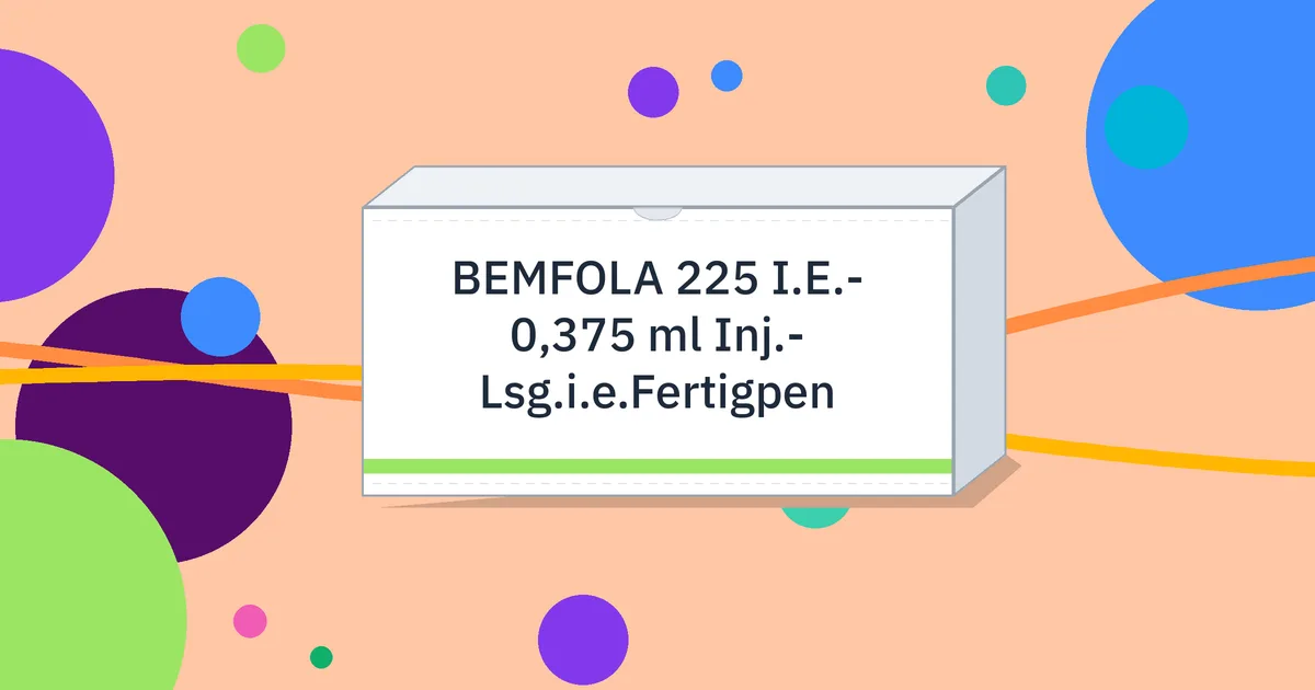 Symbolbild: Packung mit der Aufschrift BEMFOLA 225 I.E.-0,375 ml Inj.-Lsg.i.e.Fertigpen (PZN 14029266) – Verfügbarkeit und Bezug in Apotheken in Frankfurt am Main
