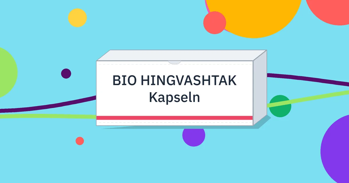 Symbolbild: Packung mit der Aufschrift BIO HINGVASHTAK Kapseln (PZN 16718550) – Verfügbarkeit und Bezug in Apotheken in Frankfurt am Main