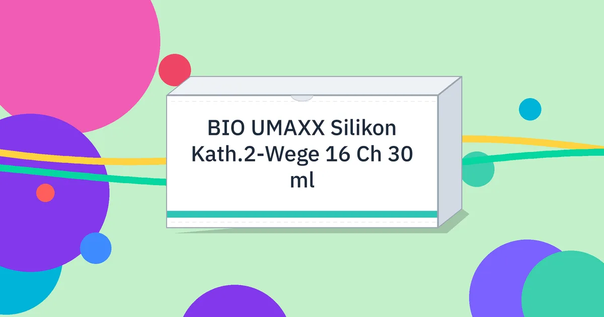 Symbolbild: Packung mit der Aufschrift BIO UMAXX Silikon Kath.2-Wege 16 Ch 30 ml (PZN 05101711) – Verfügbarkeit und Bezug in Apotheken in Frankfurt am Main