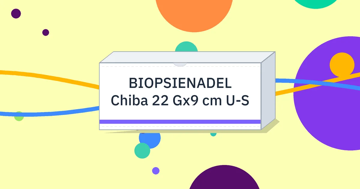 Symbolbild: Packung mit der Aufschrift BIOPSIENADEL Chiba 22 Gx9 cm U-S (PZN 06771365) – Verfügbarkeit und Bezug in Apotheken in Frankfurt am Main