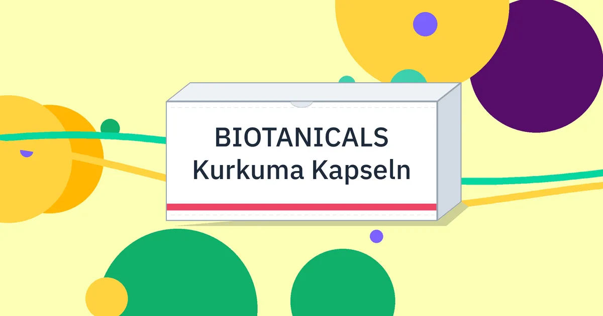 Symbolbild: Packung mit der Aufschrift BIOTANICALS Kurkuma Kapseln (PZN 16395420) – Verfügbarkeit und Bezug in Apotheken in Frankfurt am Main