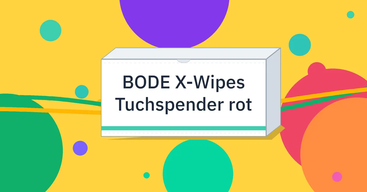 Symbolbild: Packung mit der Aufschrift BODE X-Wipes Tuchspender rot (PZN 14442026) – Verfügbarkeit und Bezug in Apotheken in Frankfurt am Main