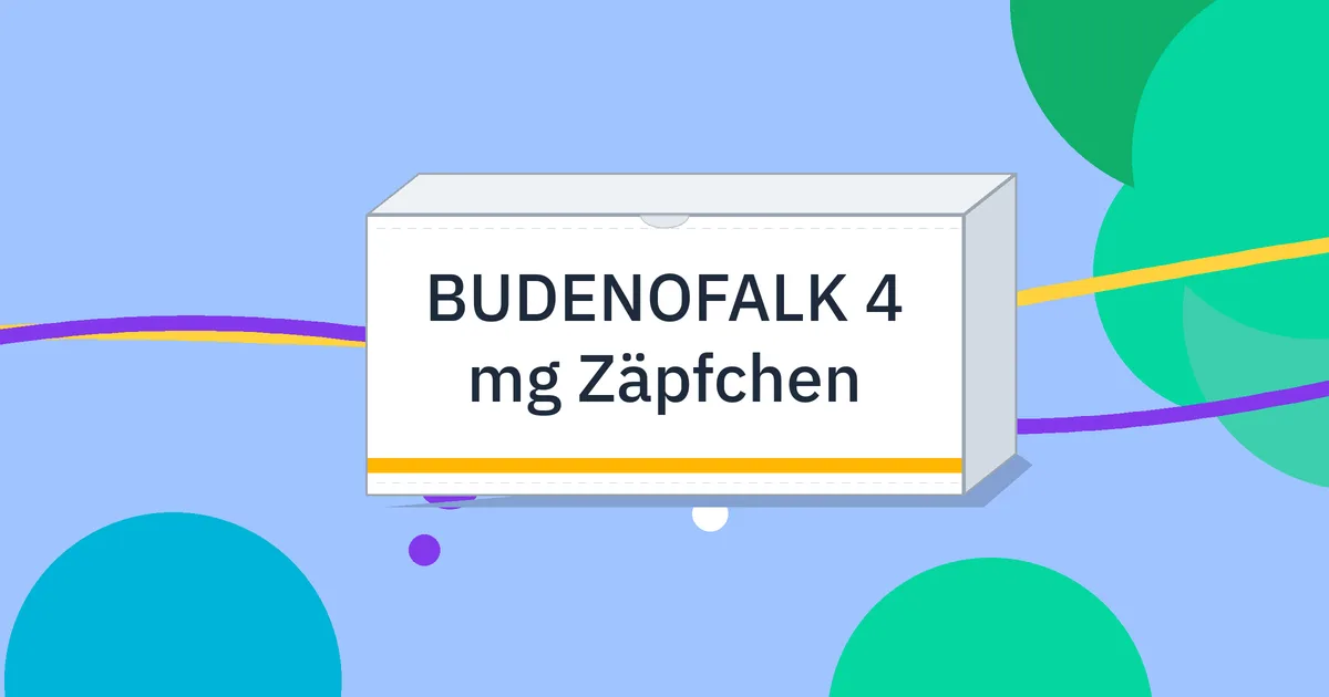 Symbolbild: Packung mit der Aufschrift BUDENOFALK 4 mg Zäpfchen (PZN 18248195) – Verfügbarkeit und Bezug in Apotheken in Frankfurt am Main