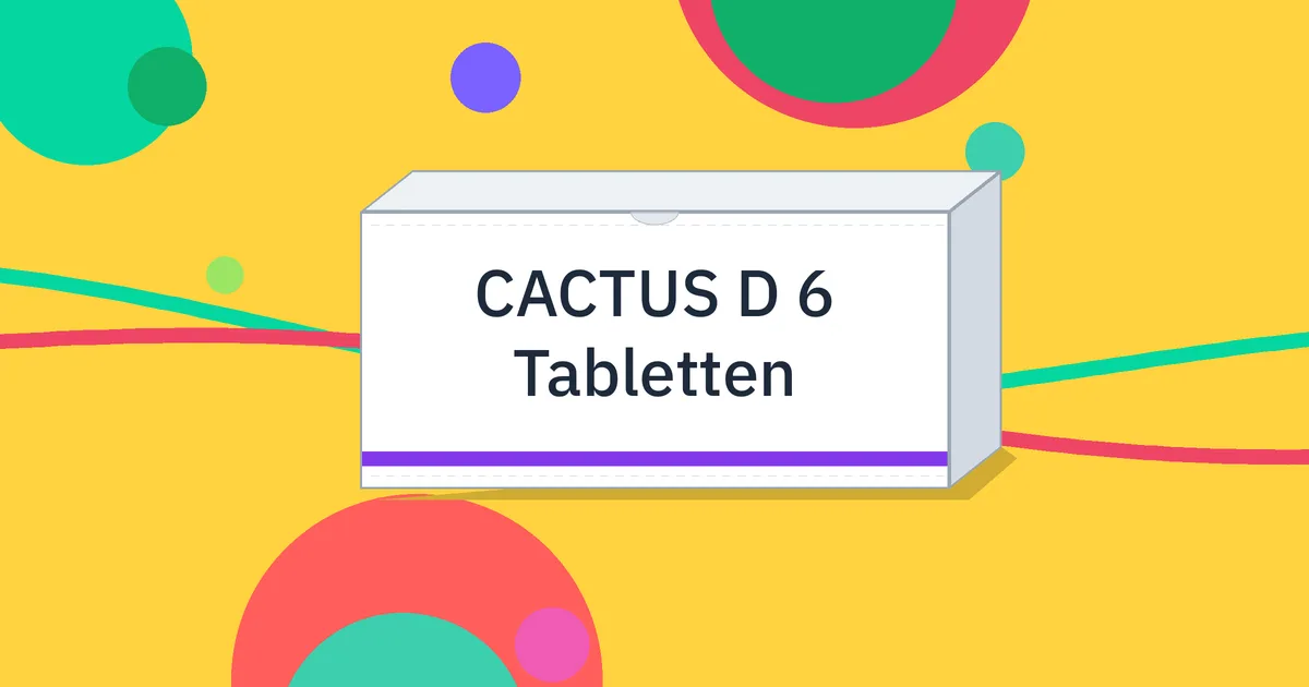 Symbolbild: Packung mit der Aufschrift CACTUS D 6 Tabletten (PZN 02626896) – Verfügbarkeit und Bezug in Apotheken in Frankfurt am Main