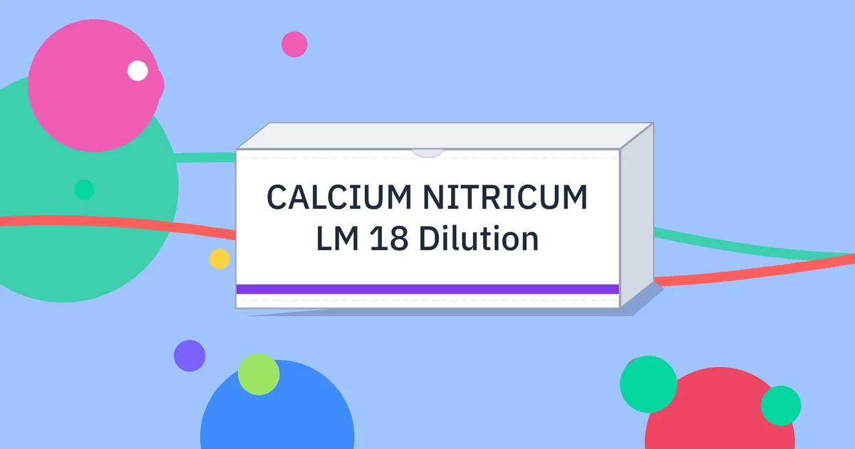 Symbolbild: Packung mit der Aufschrift CALCIUM NITRICUM LM 18 Dilution (PZN 13409802) – Verfügbarkeit und Bezug in Apotheken in Frankfurt am Main