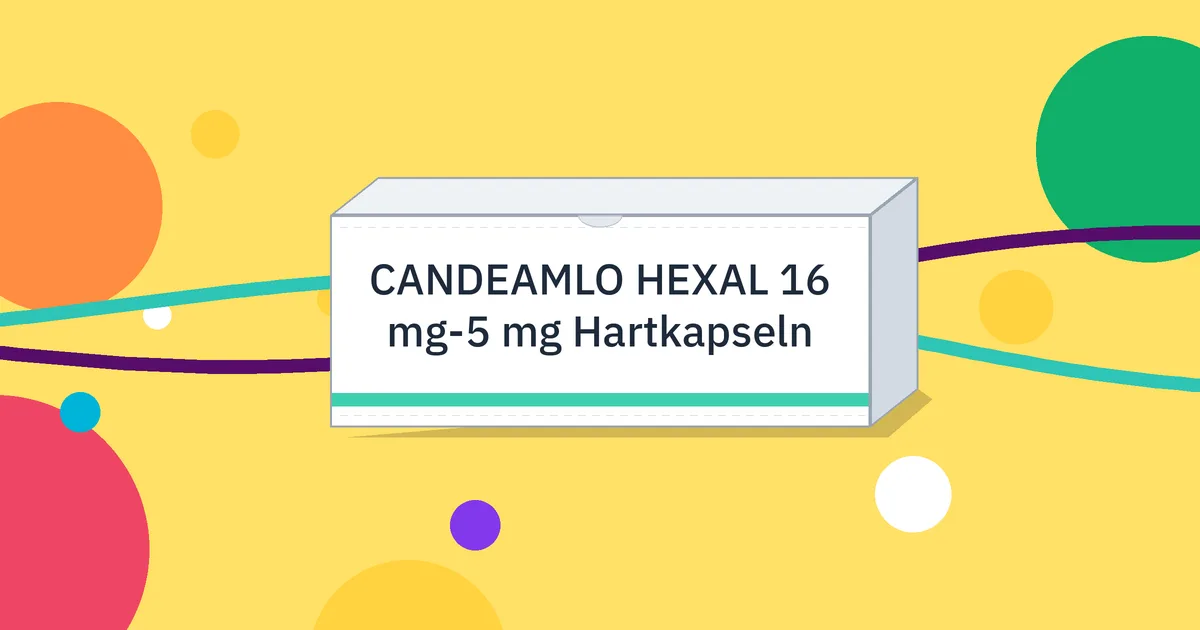 Symbolbild: Packung mit der Aufschrift CANDEAMLO HEXAL 16 mg-5 mg Hartkapseln (PZN 20376233) – Verfügbarkeit und Bezug in Apotheken in Frankfurt am Main