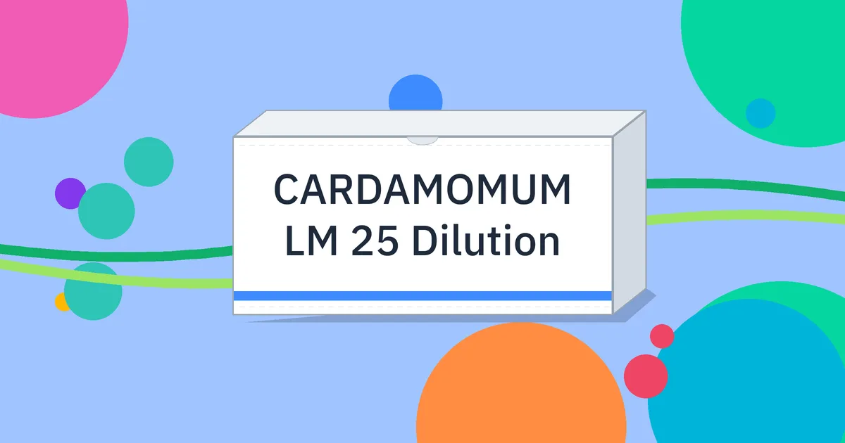 Symbolbild: Packung mit der Aufschrift CARDAMOMUM LM 25 Dilution (PZN 13429779) – Verfügbarkeit und Bezug in Apotheken in Frankfurt am Main