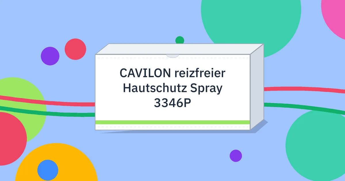 Symbolbild: Packung mit der Aufschrift CAVILON reizfreier Hautschutz Spray 3346P (PZN 20544771) – Verfügbarkeit und Bezug in Apotheken in Frankfurt am Main