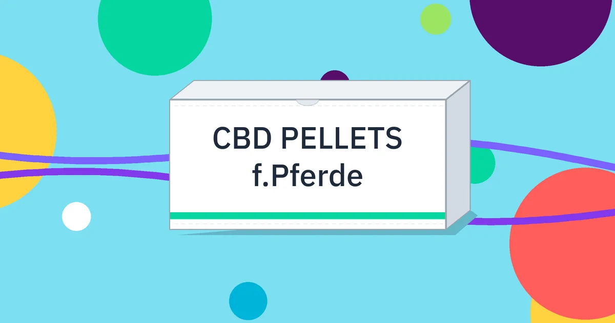 Symbolbild: Packung mit der Aufschrift CBD PELLETS f.Pferde (PZN 20892093) – Verfügbarkeit und Bezug in Apotheken in Frankfurt am Main