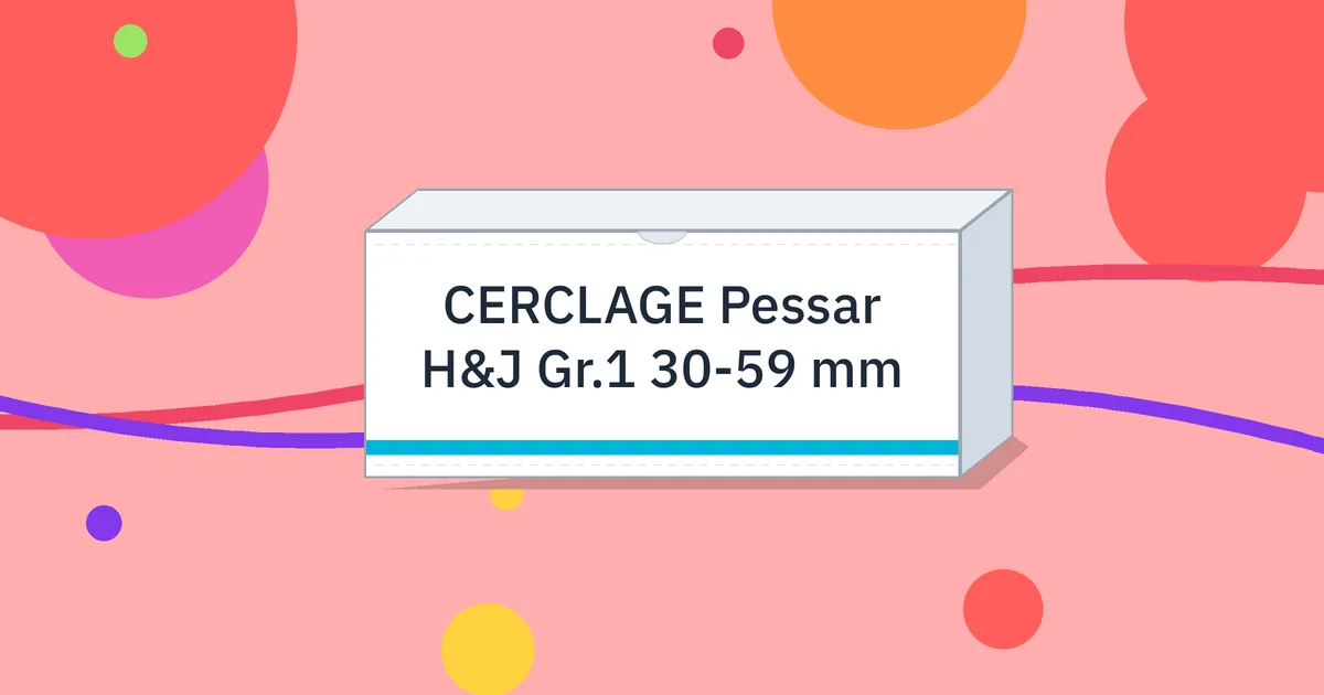 Symbolbild: Packung mit der Aufschrift CERCLAGE Pessar H&J Gr.1 30-59 mm (PZN 07731190) – Verfügbarkeit und Bezug in Apotheken in Frankfurt am Main