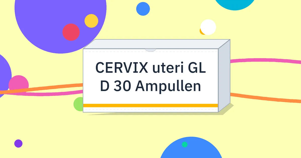 Symbolbild: Packung mit der Aufschrift CERVIX uteri GL D 30 Ampullen (PZN 02911929) – Verfügbarkeit und Bezug in Apotheken in Frankfurt am Main