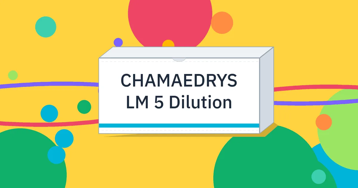 Symbolbild: Packung mit der Aufschrift CHAMAEDRYS LM 5 Dilution (PZN 13438407) – Verfügbarkeit und Bezug in Apotheken in Frankfurt am Main
