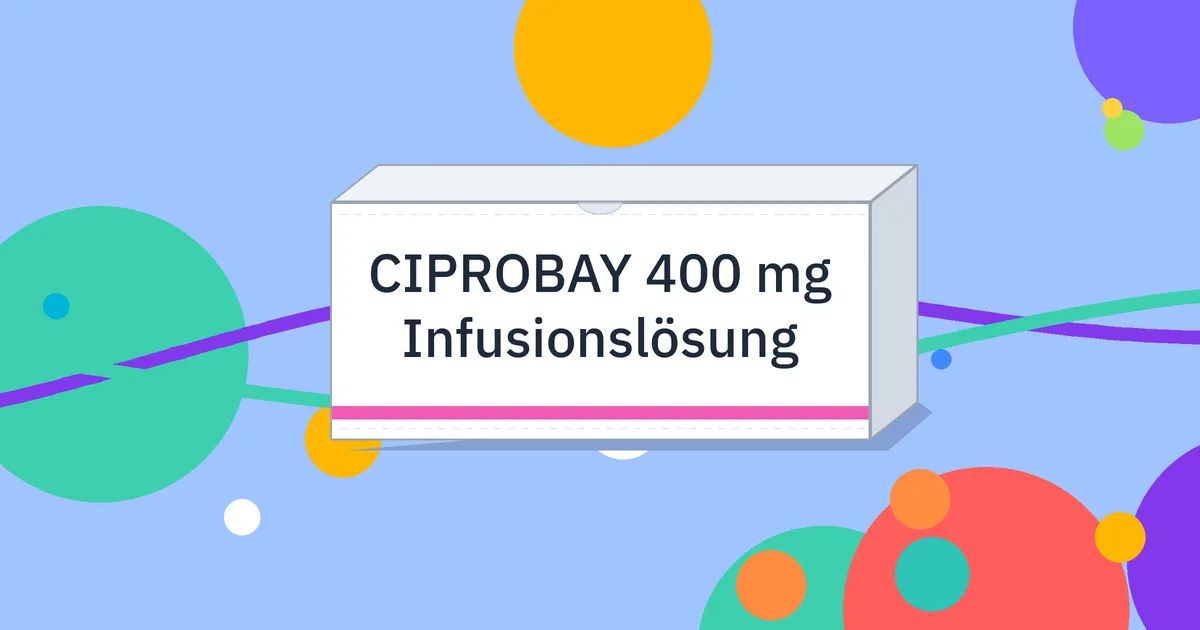 Symbolbild: Packung mit der Aufschrift CIPROBAY 400 mg Infusionslösung (PZN 04474539) – Verfügbarkeit und Bezug in Apotheken in Frankfurt am Main