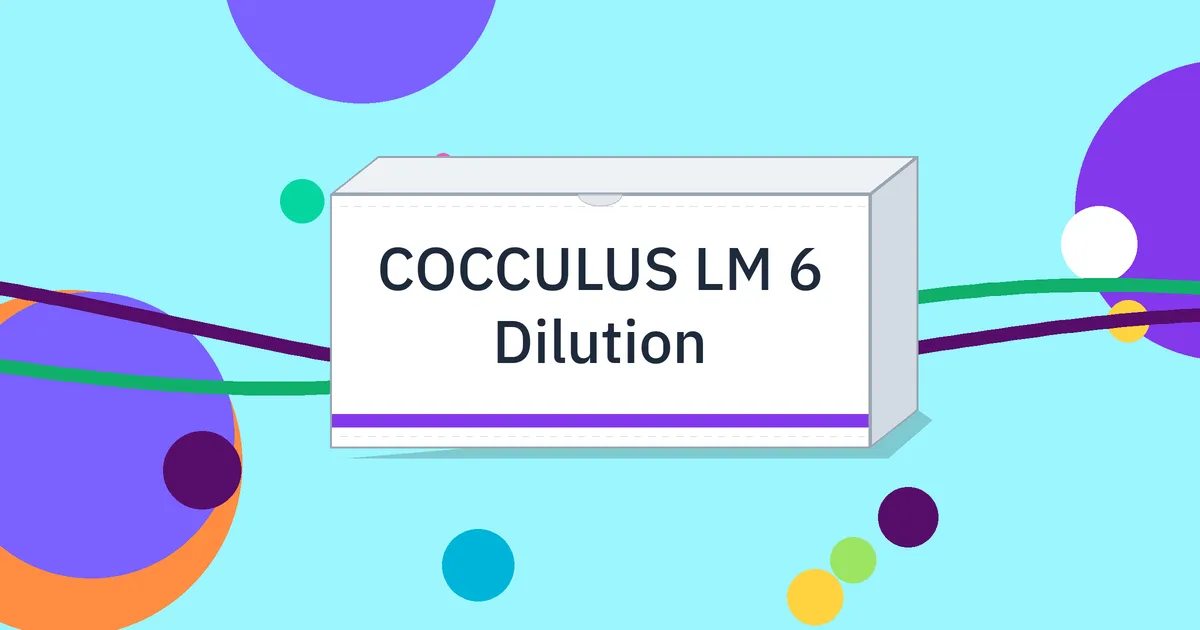 Symbolbild: Packung mit der Aufschrift COCCULUS LM 6 Dilution (PZN 02601577) – Verfügbarkeit und Bezug in Apotheken in Frankfurt am Main