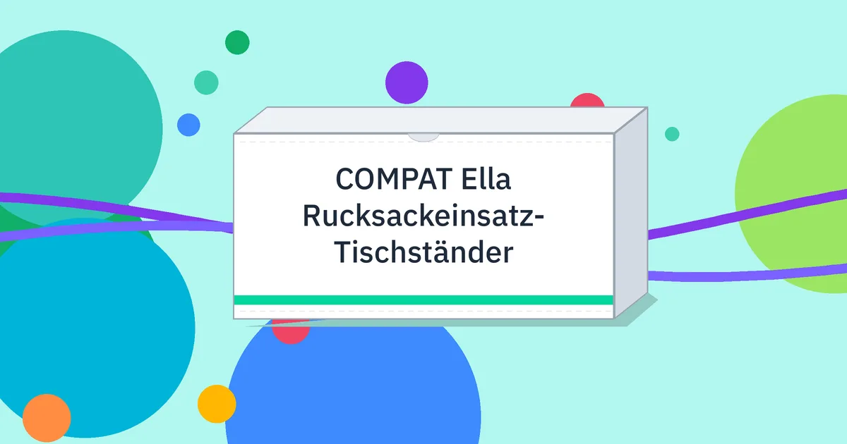 Symbolbild: Packung mit der Aufschrift COMPAT Ella Rucksackeinsatz-Tischständer (PZN 13541499) – Verfügbarkeit und Bezug in Apotheken in Frankfurt am Main