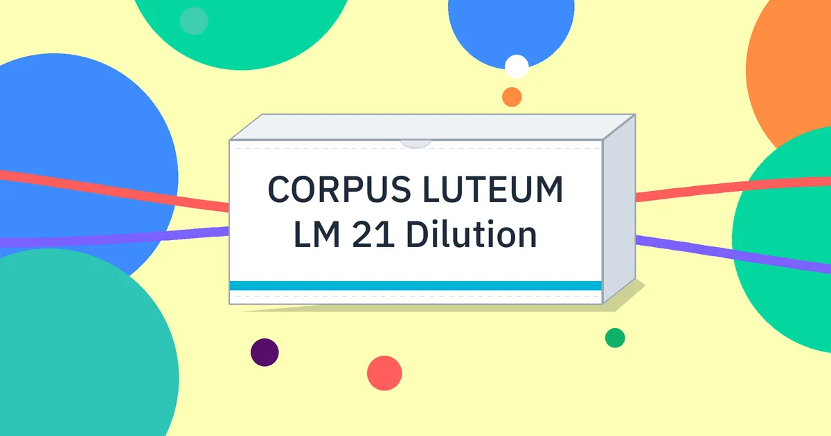 Symbolbild: Packung mit der Aufschrift CORPUS LUTEUM LM 21 Dilution (PZN 12834957) – Verfügbarkeit und Bezug in Apotheken in Frankfurt am Main