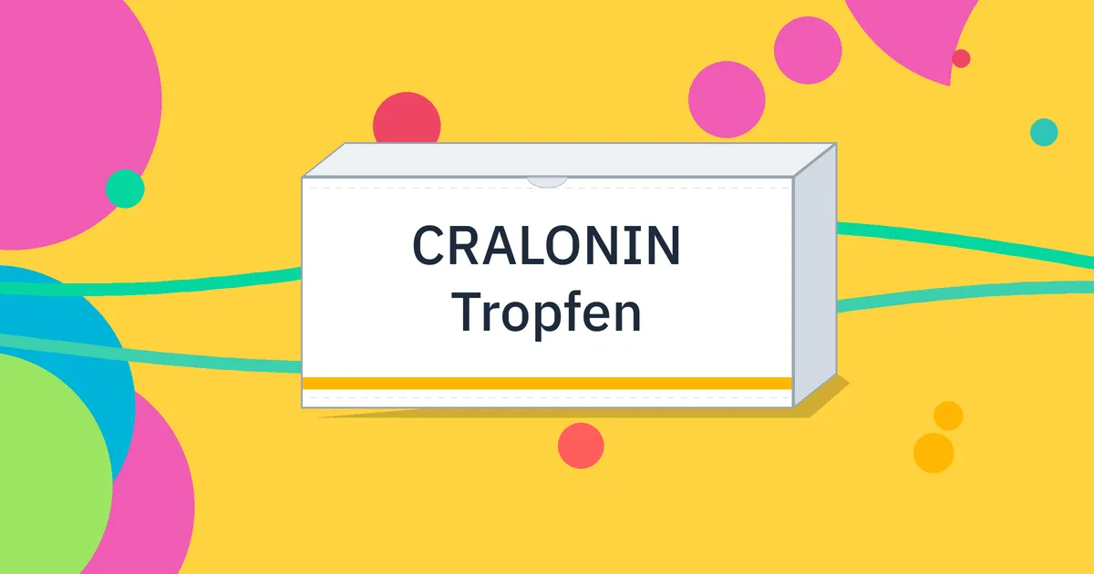Symbolbild: Packung mit der Aufschrift CRALONIN Tropfen (PZN 02743768) – Verfügbarkeit und Bezug in Apotheken in Frankfurt am Main