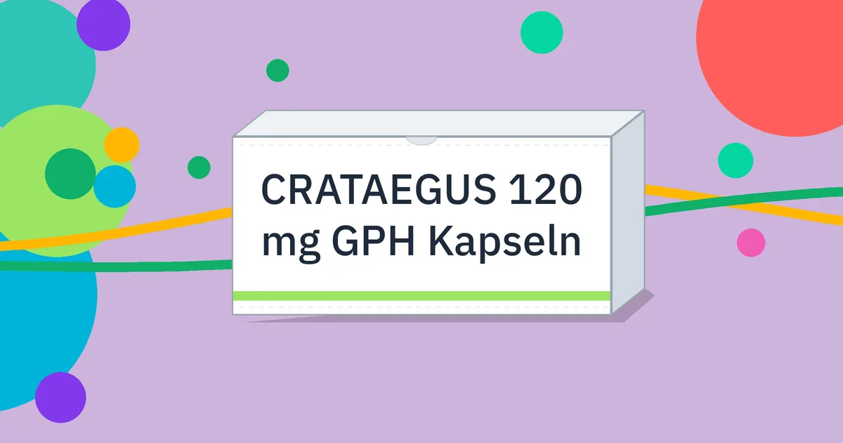 Symbolbild: Packung mit der Aufschrift CRATAEGUS 120 mg GPH Kapseln (PZN 03437447) – Verfügbarkeit und Bezug in Apotheken in Frankfurt am Main